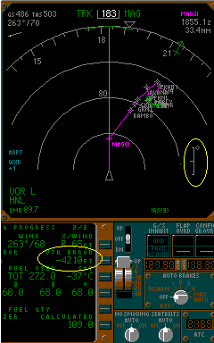 XTK（CROSS TRACK） ERROR（LSK 2L）